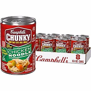 Campbell’s Chunky Soup, Healthy Request Chicken Noodle Soup, 16.1 Oz Can (Case of 8)