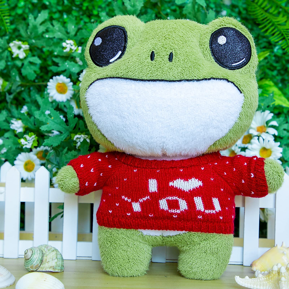 Putrer Frog Plush Toys,11.8" Frog Stuffed Animals,Gift for Children Birthday,New Year (Frog-C)