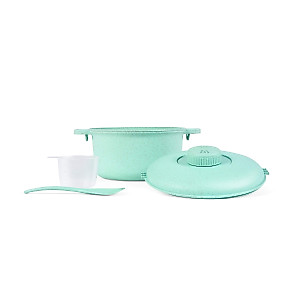 Handy Gourmet Eco Friendly Microwave Pressure Cooker - Easy Microwave Cooking - Easy & Fast Microwave Cookware for Rice, Chicken, Pasta, and More - Non-Toxic & Bio-degradable Material (Teal)