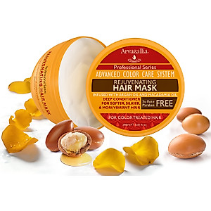 Arvazallia Rejuvenating Hair Mask and Deep Conditioner For Color Treated Hair with Argan Oil and Macadamia Oil Sulfate Free & Paraben Free