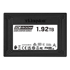 Kingston SEDC1500M-1920G 1920GB U.2 NVMe Solid State Drive Black
