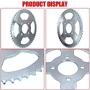 GREHUA Rear Sprocket Drum Brake Hub Adapter 1" Bore 1/4" Keyway with 40 41 420 Chain 48T Drive Sprocket Kit for Predator 212cc 196cc 6.5hp Dune Buggy Drift Trike Heavy Duty Go Kart Cart Parts Racing