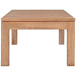 QJBSAVVA Coffee Table Solid Teak Wood with Natural Finish 43.3"x23.6"x15.7",Wood Center Table Low Table TV Stand Sofa Table Suitable for Meeting Rooms, Reception Rooms, Offices