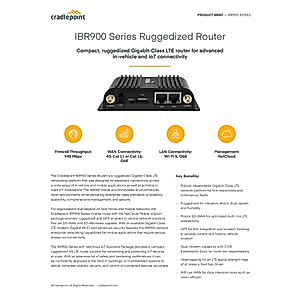 1-yr NetCloud Essentials for Mobile Routers with Support and IBR900 Router with WiFi (600Mbps Modem), no AC Power Supply or Antennas