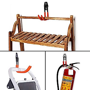 Garden Hose Hanger Wall Mount,Cast Iron Garden Hose Holder Storage(2PC) (Orange)