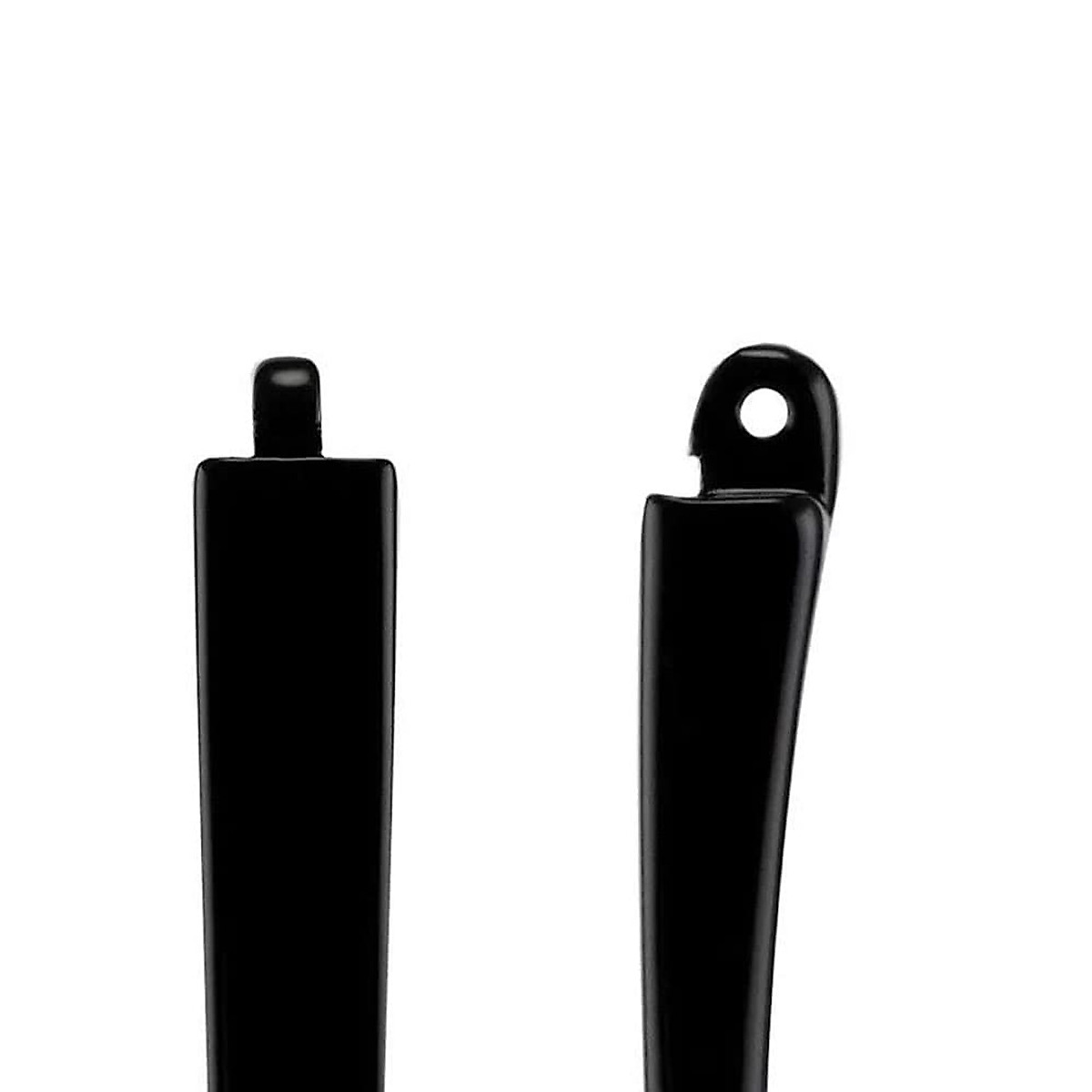 QYAJS 1 Pair TR90 Bright Black Glasses Replacement Glasses Replacement Temple Eyeglasses Arms Legs Screws and 3-in-1 Screwdriver (Single Straight Teeth 8mm)