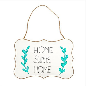 6-Pack of Unfinished MDF Hanging Wood Plaques for Crafts with Jute Rope, Blank 9x6-Inch, 1/4-Inch Thick Wooden Sign for DIY Painting, Art Projects, Home Decor, 3 Designs