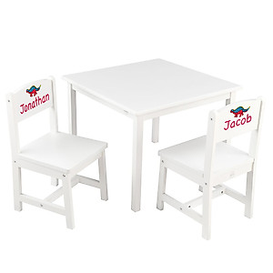 KidKraft Wooden Aspen Table & 2 Chair Set, Children's Furniture, White