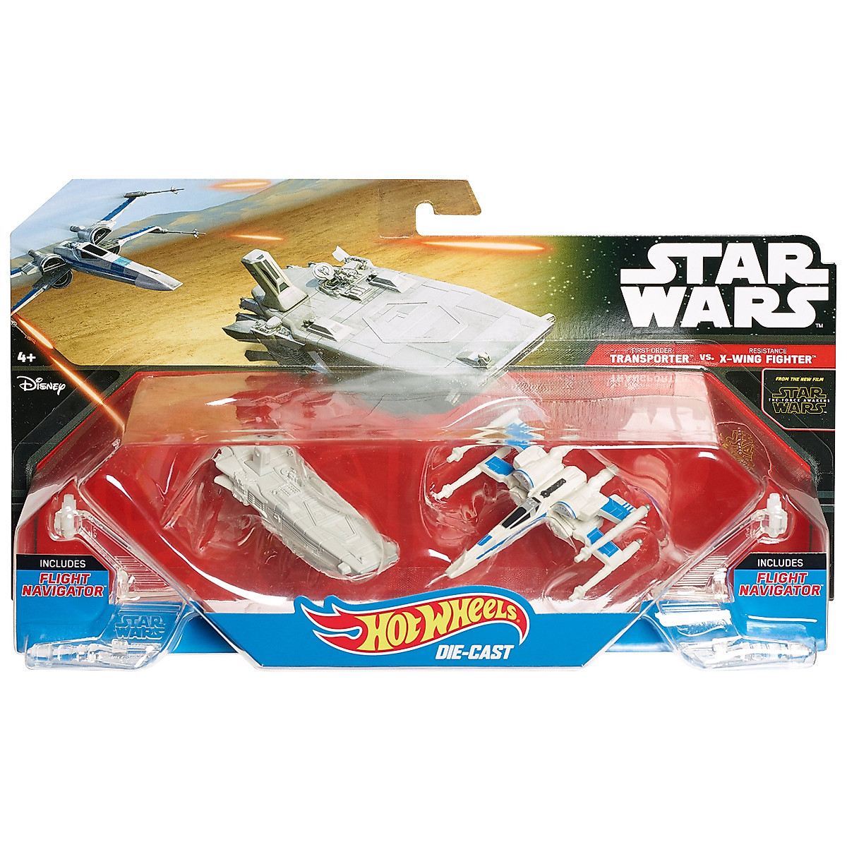 Hot Wheels Star Wars: The Force Awakens First Order Transporter vs. X-Wing Fighter Starship 2-Pack