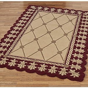 Touch of Class Roman Empire II Rectangle Rug Gold and Burgundy 42 x 66 Inches