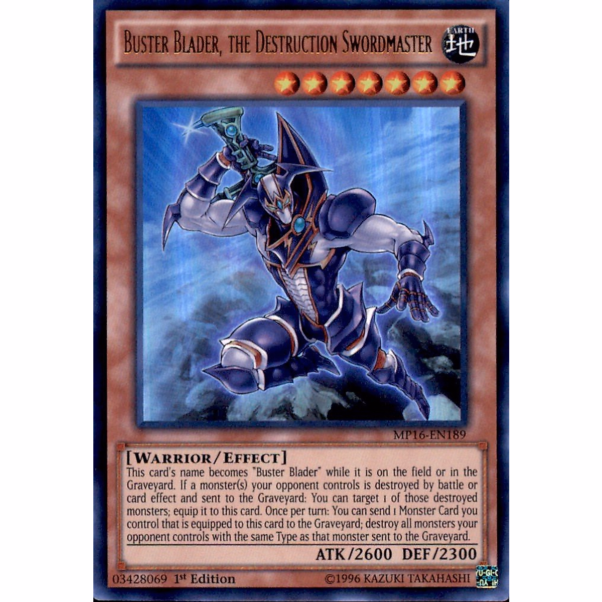 YU-GI-OH! - Buster Blader, The Destruction Swordmaster (MP16-EN189) - Mega Pack 2016-1st Edition - Ultra Rare