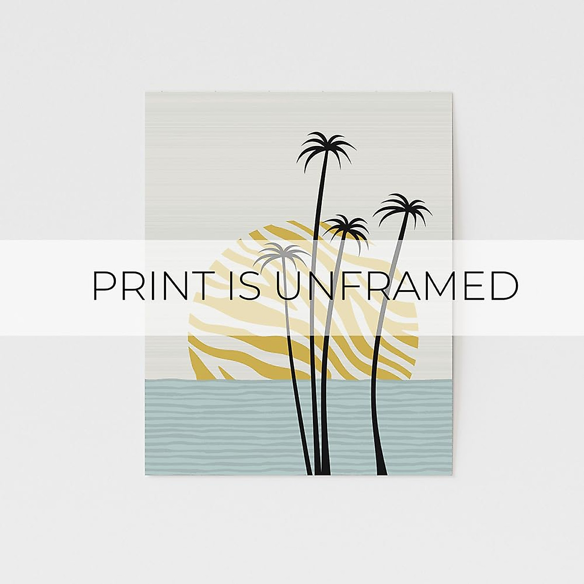 Abstract coastal wall art print poster room tropical decor bedroom aesthetic gift idea unique artwork living room (8x10" Print)