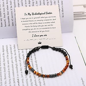 Yiyang Unbiological Sister Gifts for Women Friendship Bracelet Morse Code Bracelet Best Friend Birthday Christmas Gifts for Women Soul Sister Best Friend Bracelet I Love You Funny Gifts