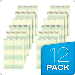Tops Steno Books, 6" x 9", Gregg Rule, Green Tint Paper, 80 Sheets, 12 Pack (8021)