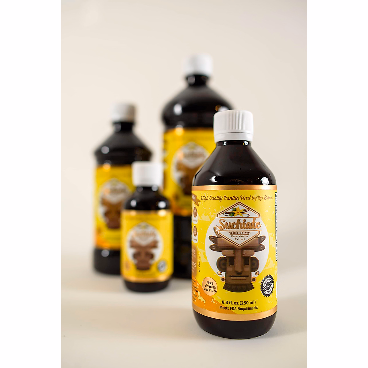 Suchiate Pure Vanilla | Mexican Vanilla for Baking and Desserts | Made with Real Vanilla Bean | Vainilla Mexicana Buena 8.3oz (250 ml)