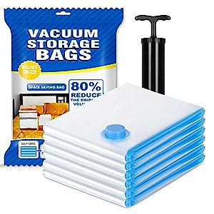 MecTo Bundle 3 Pack Clothes Storage Bag and 6 Pack Vacuum Storage Bags