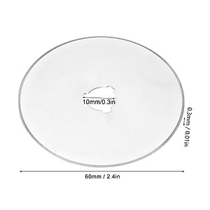 Wheel Knife Cloth Cutter, 10Pcs Roller Wheel Round Knife Blade SKS-7 Cloth Paper Cutter Replacement Kit 60mm