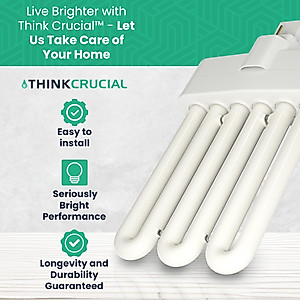 Think Crucial 4X Grow Bulb Compatible with Miracle-GRO AeroGarden B Grow Bulb, Part # 970904-0200,100340 & Models AeroGarden 3,3SL,3 Elite,6,7,Chef in A Box,Chef in A Box Elite (4 Pack)
