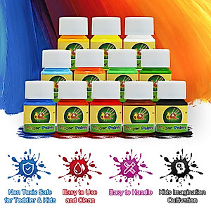 iMustech Finger Paints for Toddlers Non Toxic & Washable, Kids Paint Set for Fun Art Supplies for Preschoolers,Arts & Crafts Supplies (12 Colors Painting)