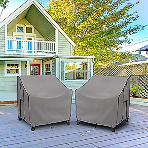 KylinLucky Patio Adirondack Chair Covers, Heavy Duty Patio Chair Cover, Waterproof Outdoor Lawn Patio Furniture Covers 2 Pack Fits Up to 32" W x 37" D x36 H inches