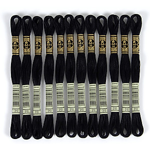 DMC 6-Strand Embroidery Cotton Floss, Black (117-310)