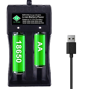 Swanlake Universal 18650 Lithium Battery Charger for 3.7V Li-ion & 1.2V Ni-MH A AA AAA Rechargeable Batteries