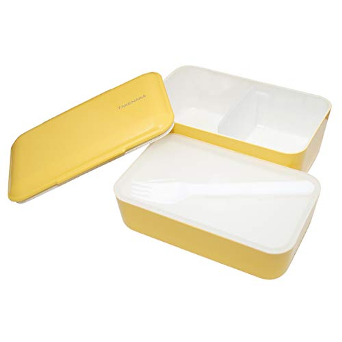 TAKENAKA Bento Bite Dual from, Eco-Friendly and Sustainable Japanese Style Bento Lunch Box (Lemon Zest)