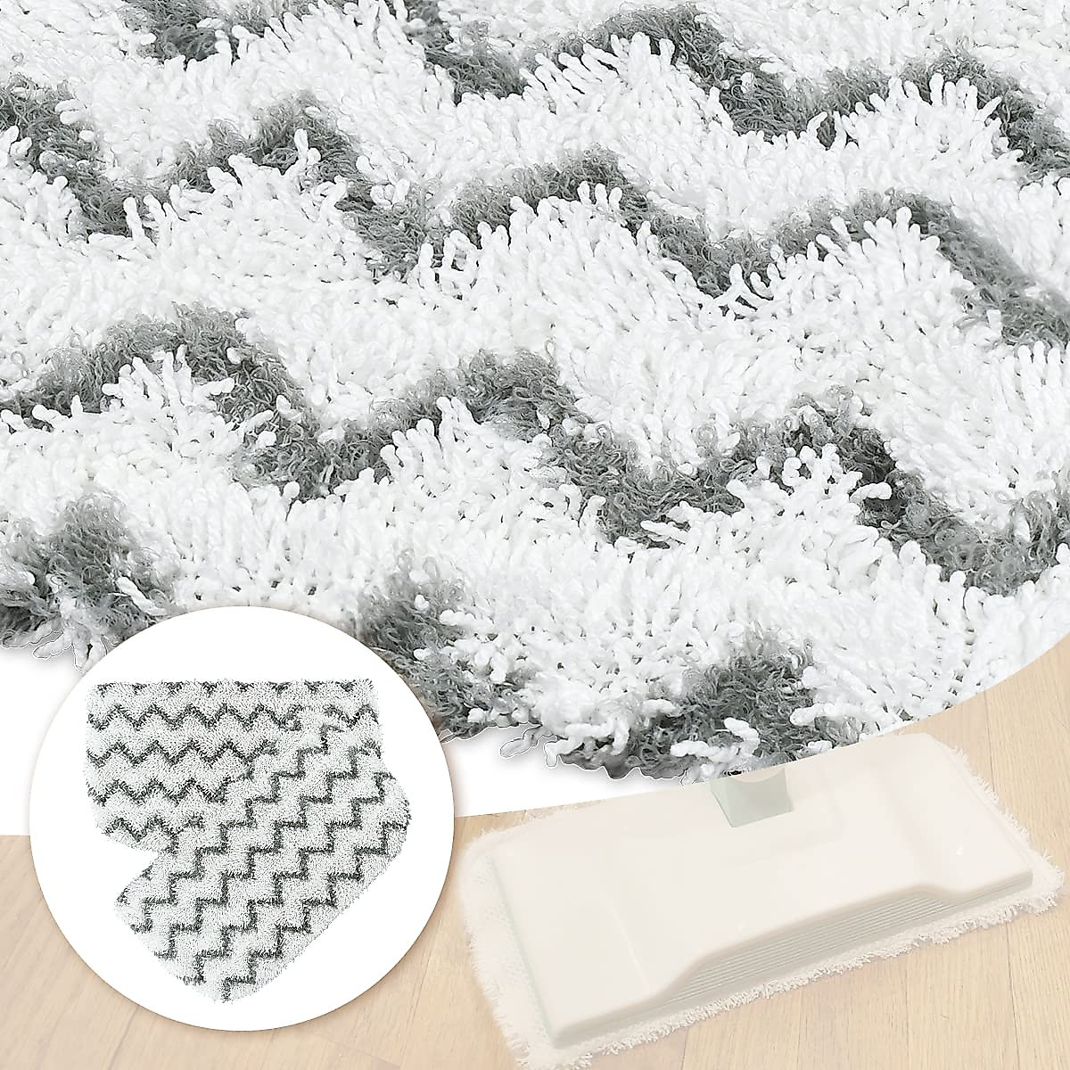 2 Pcs Steam Mop Replacement Pads, Steam Mop Pads Compatible Model Shark Steam Mop S1000 S1000A S1000C S1000WM S1001C SK410 SK435CO SK460 SK140 SK141 S3101 S3250 S3251 S10001C S1200 SK3102 SK3251