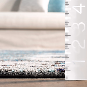 nuLOOM Haydee Glacial Abstract Area Rug, 10x14, Blue