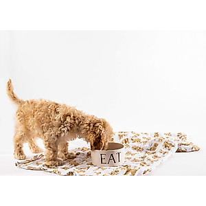 Mud Pie Golden Doodle Print Baby Swaddle Blanket, 47" x 47",