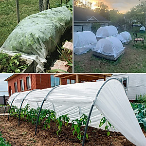 HORTIFAN Plant Covers Freeze Protection, 10FT x 50FT 0.9oz Reusable Floating Row Cover Plant Blankets Frost Cloth for Clod Winter Frost Sun Pest Protection
