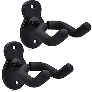 WOGOD Guitar Wall Mount Hangers, Guitar Wall Hanger 2 Pack,Guitar Hanger Wall Mount for Home and Studio