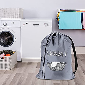 Large Laundry Bag with Strap, Laundry Bags Extra Large Heavy Duty, College Laundry Bag, Travel Laundry Bags for Dirty Clothes, Dirty Laundry Travel Bag, Easy Fit a Laundry Hamper or Basket…