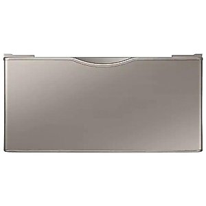 SAMSUNG 27-Inch Washer Dryer Pedestal Stand w/ Pull Out Laundry Storage Drawer, Stainless Steel, WE402NC/A3, Champagne