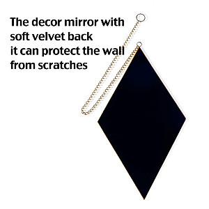 yshengood Diamond Wall Mirror Home Decor Mirror,Hanging Glass Mirror for Living Room and Bedroom