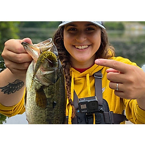 Catch Co 10,000 Fish Yoto Worm Soft Plastic Creature Bait Fishing Lure Watermelon Red Flake 4.75"