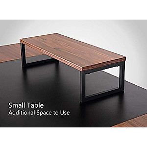 CubiCubi Computer Office Small Desk 47", Study Writing Table, Modern Simple Style PC Desk with Splice Board, Black and Espresso