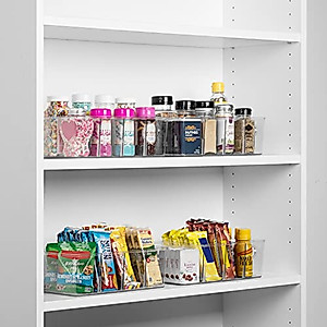 ClearSpace Plastic Pantry Organization and Storage Bins with Removable Dividers – Perfect Kitchen Organization or Kitchen Storage – Refrigerator Organizer Bins, Cabinet Organizers (4 Pack)