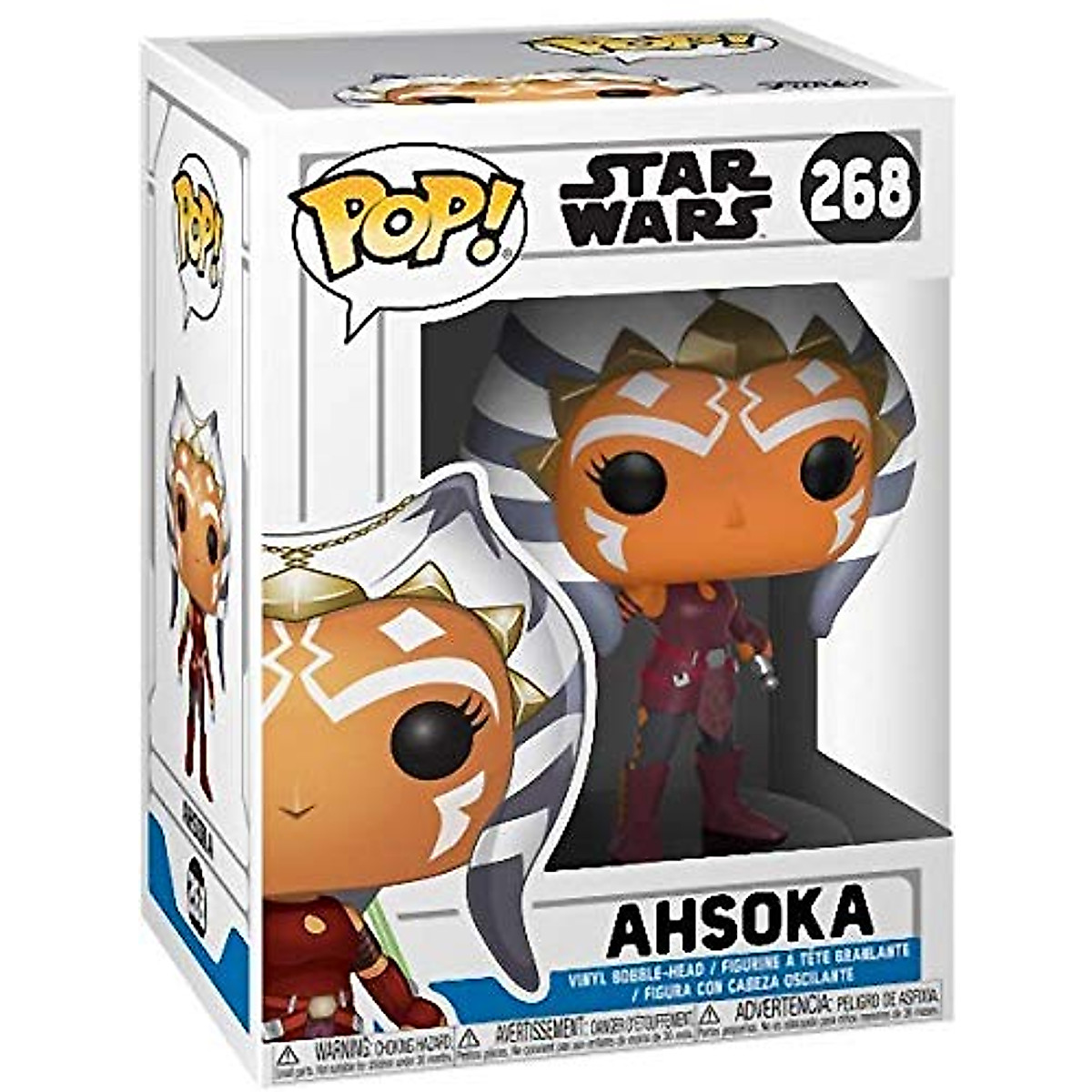 POP Star Wars: Clone Wars - Ahsoka Tano with Lightsabers Funko Vinyl Figure (Bundled with Compatible Box Protector Case)