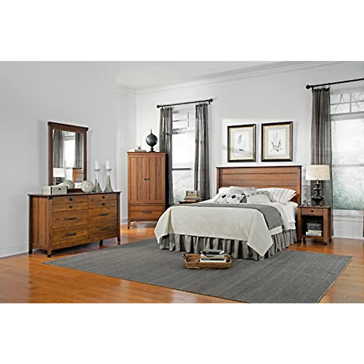 Sauder Carson Forge Armoire, Washington Cherry finish