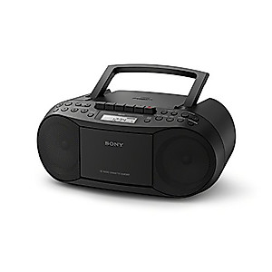 Sony Stereo CD/Cassette Boombox Home Audio Radio, Black (CFDS70BLK), 13.7 x 6.1 x 9 inches