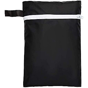 QEES Outdoor Patio Chiminea Cover Chiminea Protection with Waterproof, Chimney Fire Pit Heater Cover, Outdoor Garden Heater Cover (420 Black Oxford Cloth)