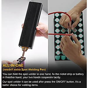 Aideepen Spot Welder,Portable Spot Welder Machine 5 Gears Adjustable Handheld Spot Welder 0.1~0.15mm Thickness Nickel Sheet Welder 5V 2A