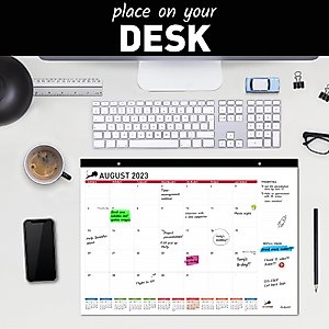 Desk Calendar 2023-2024 – Large Desktop Calendar Pad for Office or Home – Big Monthly Calendar 17" x 12" for Work with To-Do List & Notes | Calendar for Teachers, Student, Classroom (Runs 18 Months August 2023 - December 2024)
