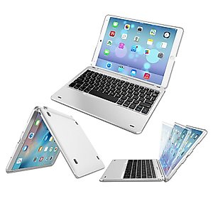 Arteck iPad Air 10.5-inch Keyboard, Ultra-Thin Bluetooth Keyboard with Folio Full Protection Case for Apple iPad Air 3 10.5-inch (2019) / iPad Pro 10.5-inch (2017) with 130 Degree Swivel Rotating