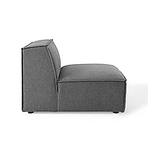 Modway EEI-3872-CHA Restore Sectional Sofa Armless Chair, Charcoal