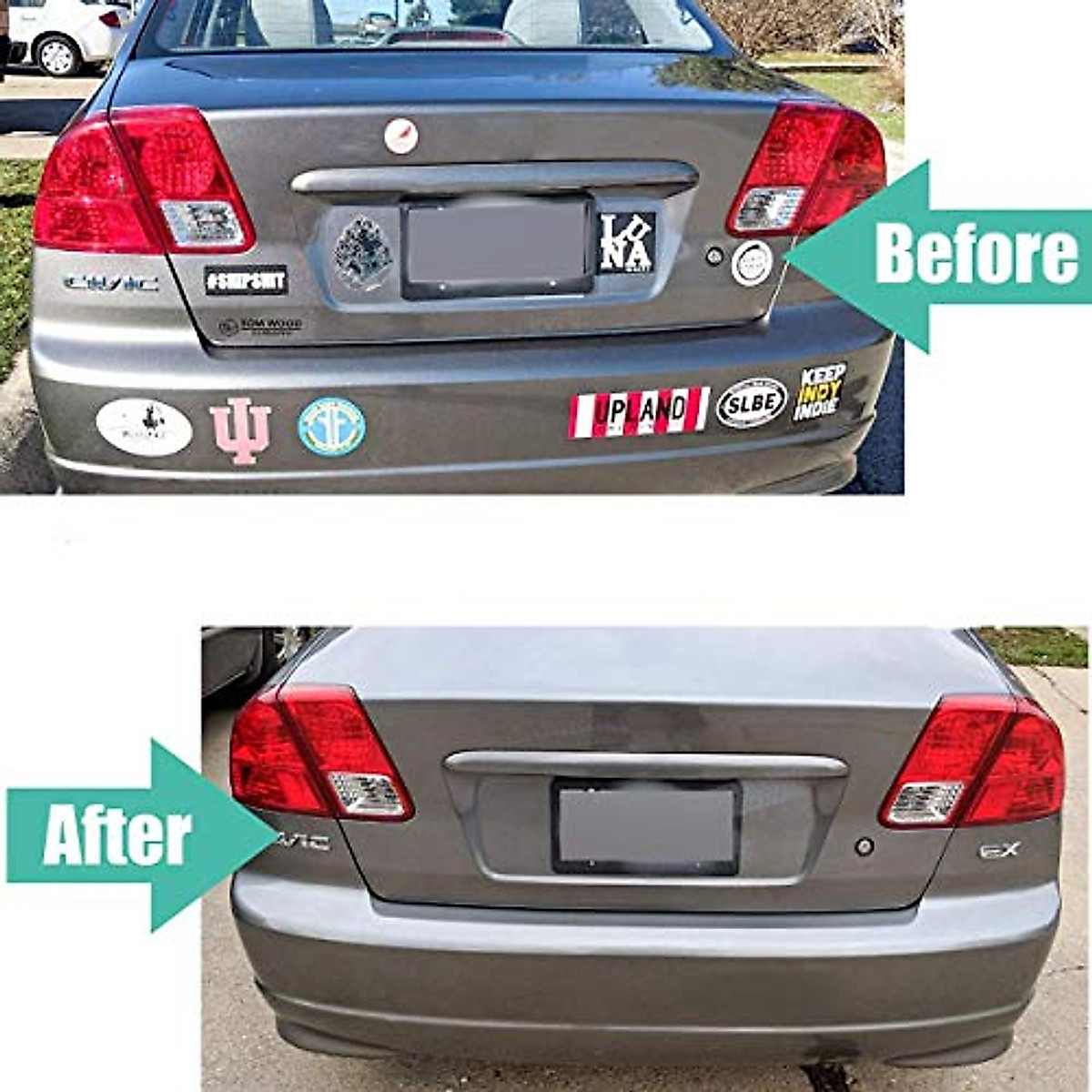 Dualshine Decal Remover Eraser Wheel, Rubber Wheel Decal Remover Car Sticker Remover Tool Rubber Decal Eraser Wheel Adhesive Remover 4”Pad with Drill Adapter Kit