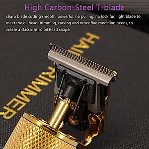 USB Hair Clippers for Men, Electric Hair Trimmer Waterproof Profession Portable Cordless Rechargeable T-Blade Hair Grooming Cutting Kit for Detail Beard Shaver Barber Salon Barbershop