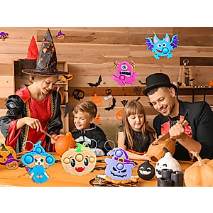 30 Packs Bulk Halloween Spider Ghost Fidget Mini Pop for Kids Party Favors and Classroom Students Gifts