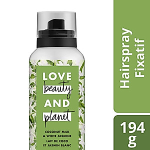 Love Beauty Planet Coconut Milk White Jasmine Hair Spray, Soft Hold Shine 6.8 oz